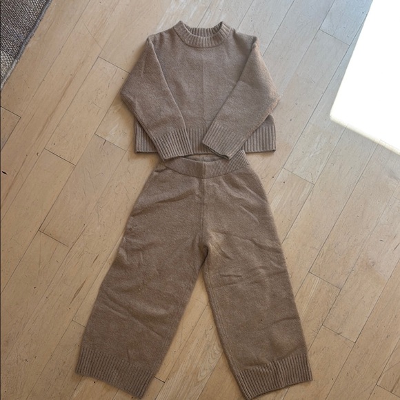 Zara | Matching Sets | Zara Tan Sweater And Pants Set | Poshmark